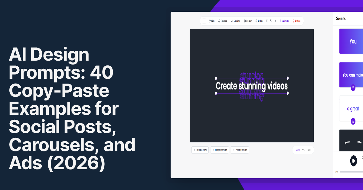 AI Design Prompts: 40 Copy-Paste Examples for Social Posts, Carousels ...